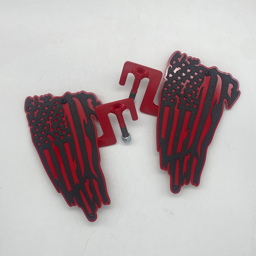 Tattered American Flag 2 Layer Foot Pegs for Wrangler/gladiator - Etsy
