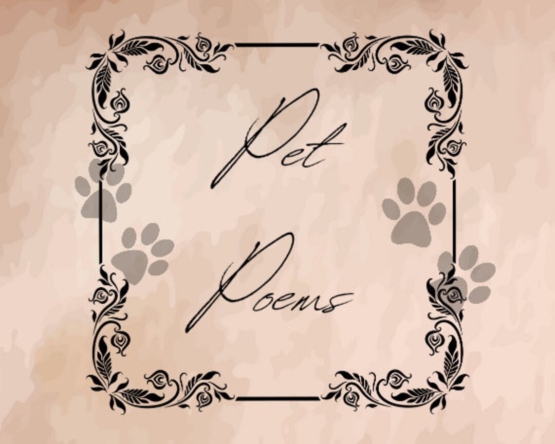 Personalised Pet Poem Customised Gift Personalised Gift for Friend ...