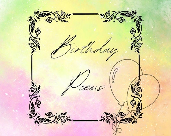 Personalised Birthday Poem Customised Birthday Gift Personalised ...