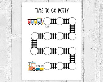 DIY Printable Potty Training Chart Train Design for Boy Without Days ...