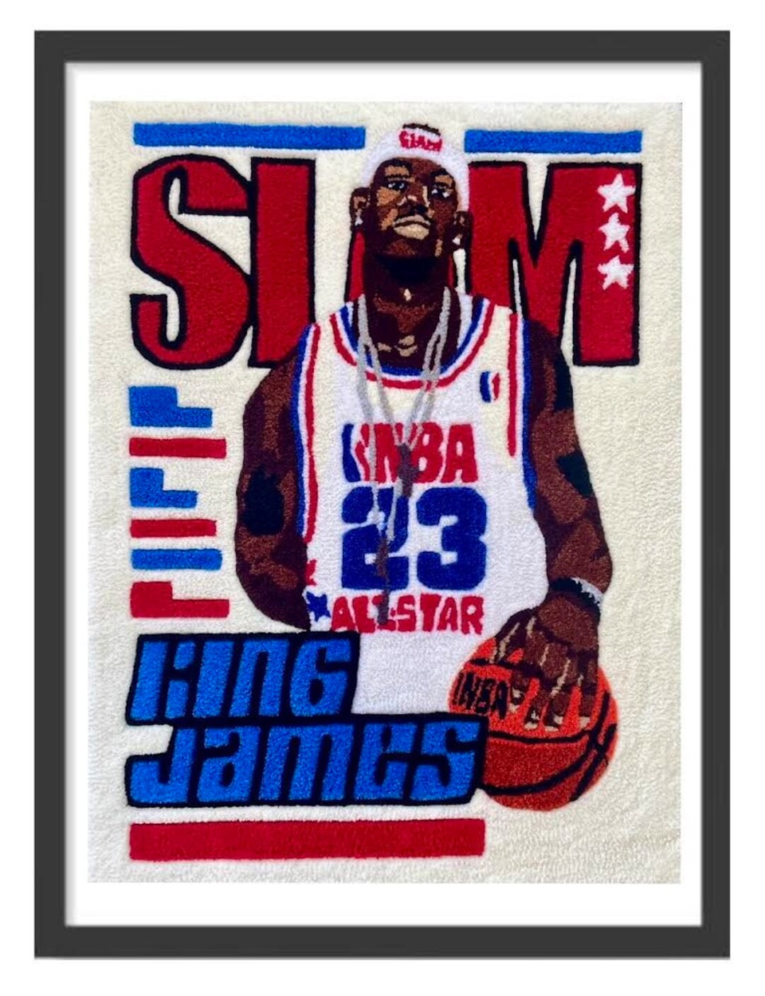 Lebron James Art Piece Rug Tufting Custom Rug Lakers Art Basketball Art ...