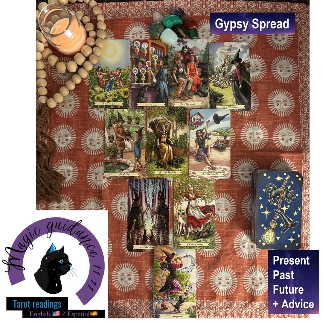 Gypsy Spread Tarot Reading. to See Past, Present and Future of a ...