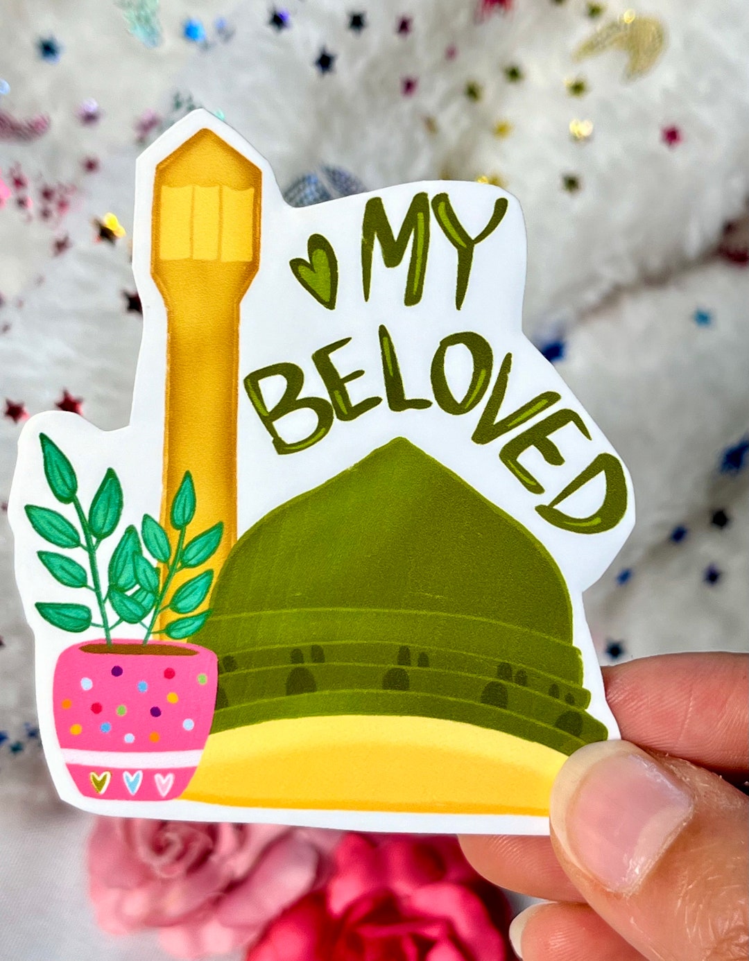 Masjid Al Nabawi My Beloved Vinyl Sticker, Prophet Mohammad Stickers ...