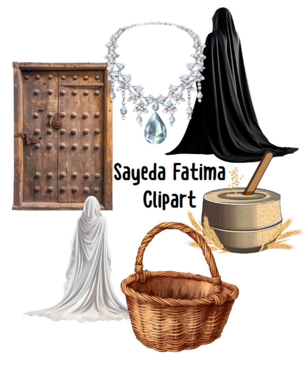 Sayeda Fatima Illustrations, Clipart, Print Digital, Instant Download ...