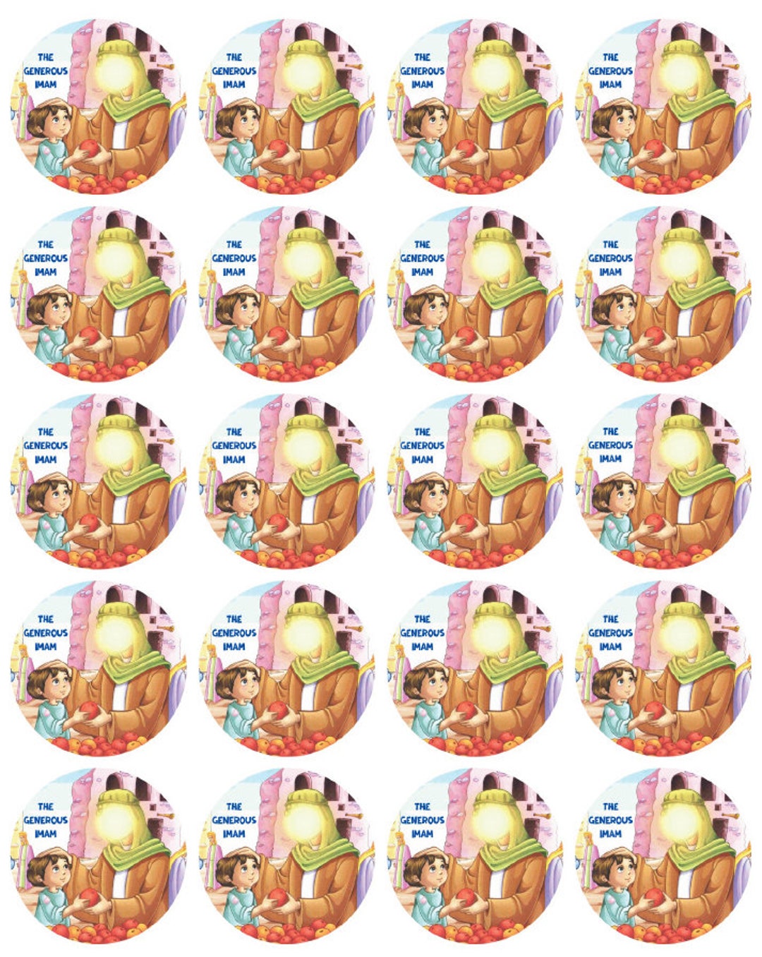 1 Sheet Digital Imam Hassan Sticker Sheet, 20 Stickers 2 Inch Hassan ...