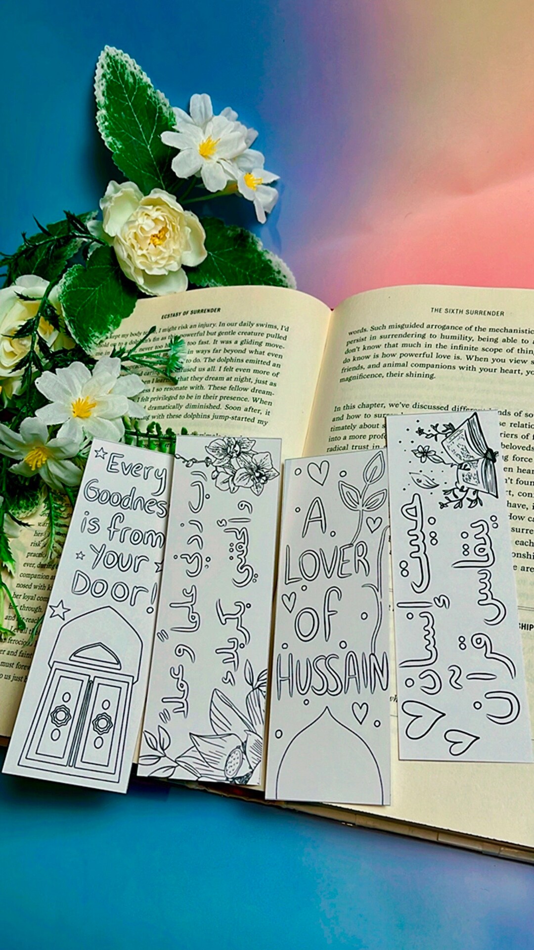 Imam Hussain Bookmarks Coloring Bookmarks, Imam Hussain, Print Digital ...