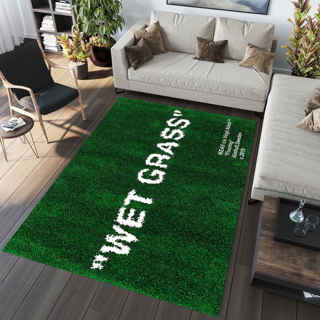 Grass Looking Rug,wet Grass Rug,grass Rug,green Carpet,home Decor Rug ...