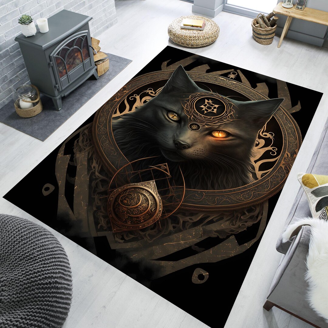 Egypt Cat Rug,cats Rug,sphinx Pattern Rug,animal Pattern Carpet,living ...