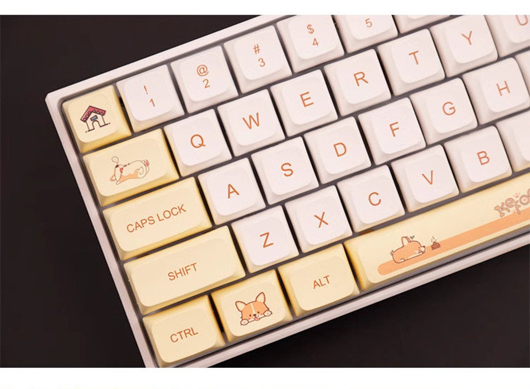 Kawaii Gaming Cutie Corgi Themed Keycaps PBT 138 Set XDA Profile for ...