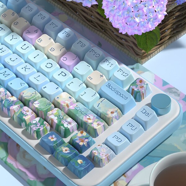 Mechanical Keyboard Keycaps Floral - Etsy