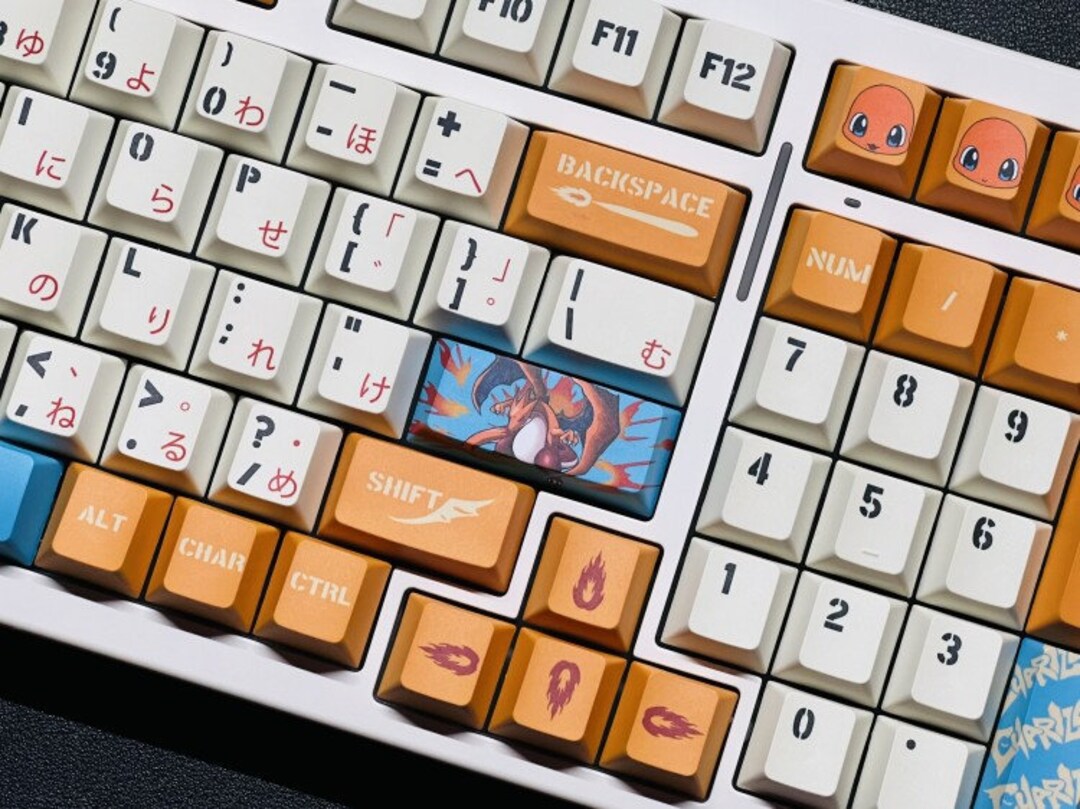 Kawaii Gaming Pokemon Charizard Inspired Keycaps PBT 140 Set Cherry ...