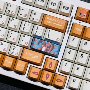 Kawaii Gaming Pokemon Charizard Inspired Keycaps PBT 140 Set Cherry ...
