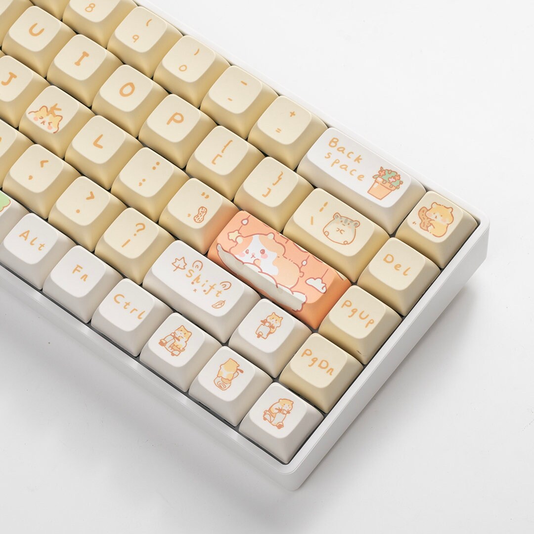 Kawaii Gaming Cutie Hamster Themed Keycaps PBT 138 Set XDA Profile for ...