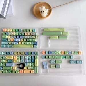 Kawaii Gaming Summer Colour Themed Keycaps PBT 140 Set FOA Profile for ...