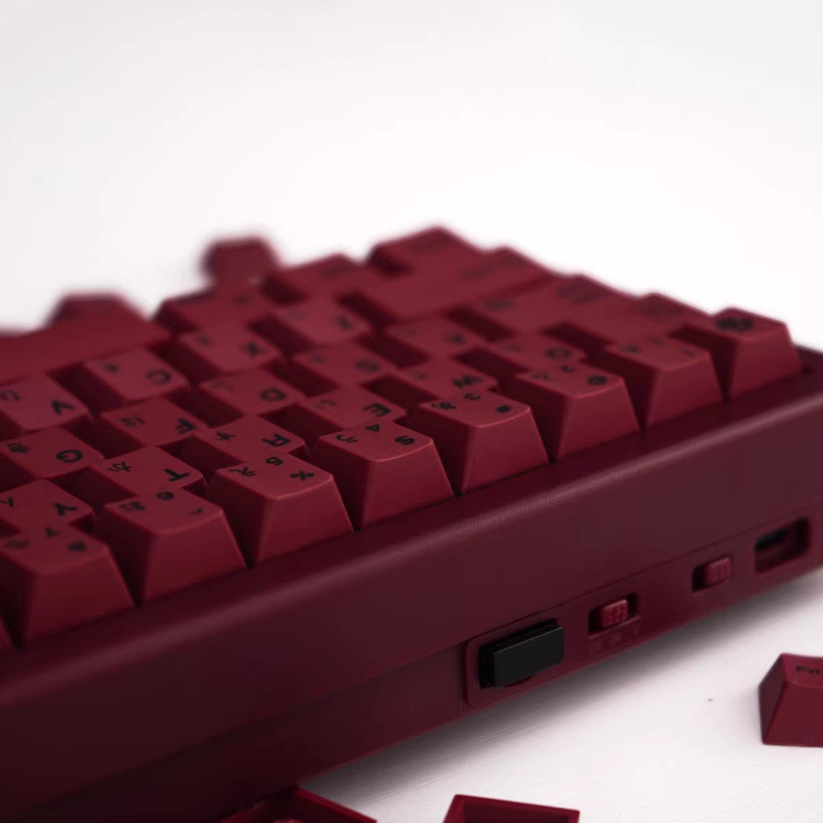 Kawaii Gaming Simple Burgundy Keycaps PBT 140 Set Cherry - Etsy