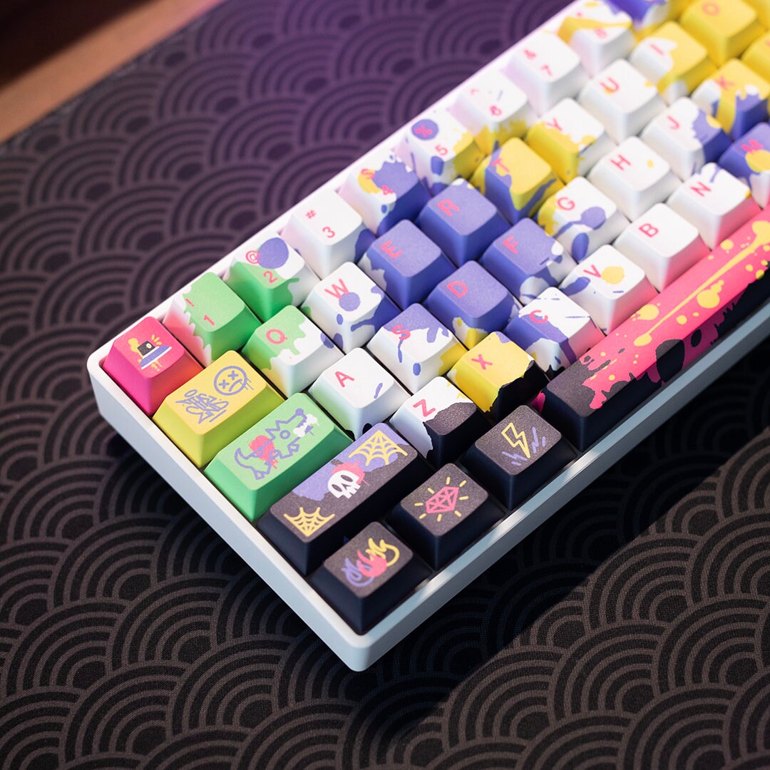 Kawaii Gaming Graffiti Keycaps PBT 141 Set Cherry Profile for ...