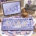 Kawaii Gaming Purple Flowers Themed Keycaps PBT 158 Set MDA or Cherry ...