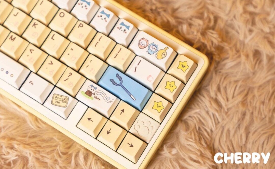 Kawaii Gaming Anime Chiikawa Inspired Keycaps PBT 140 Set KOA or Cherry ...