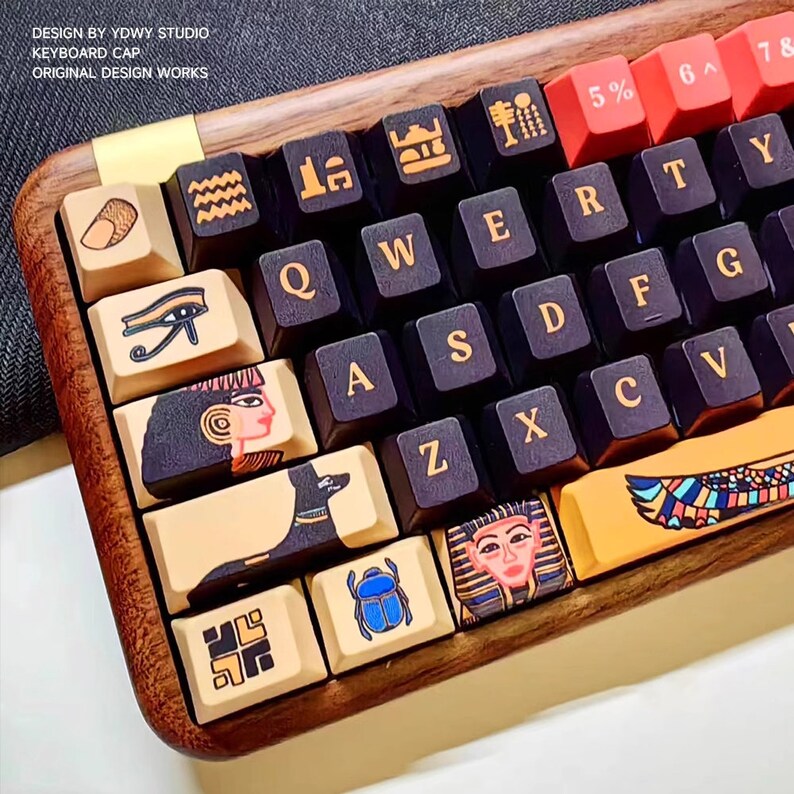 Kawaii Gaming Egypt Themed Keycaps PBT 123 Set Cherry Profile for ...