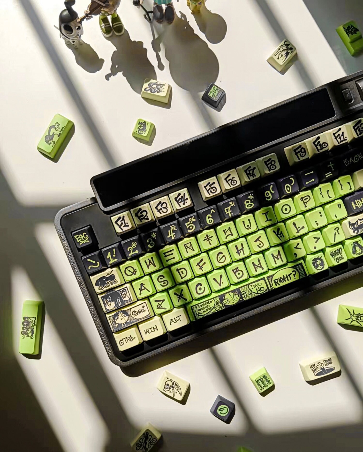 Kawaii Gaming NINEGO Inspired Comic Keycaps PBT 135 Set MDA Profile for ...