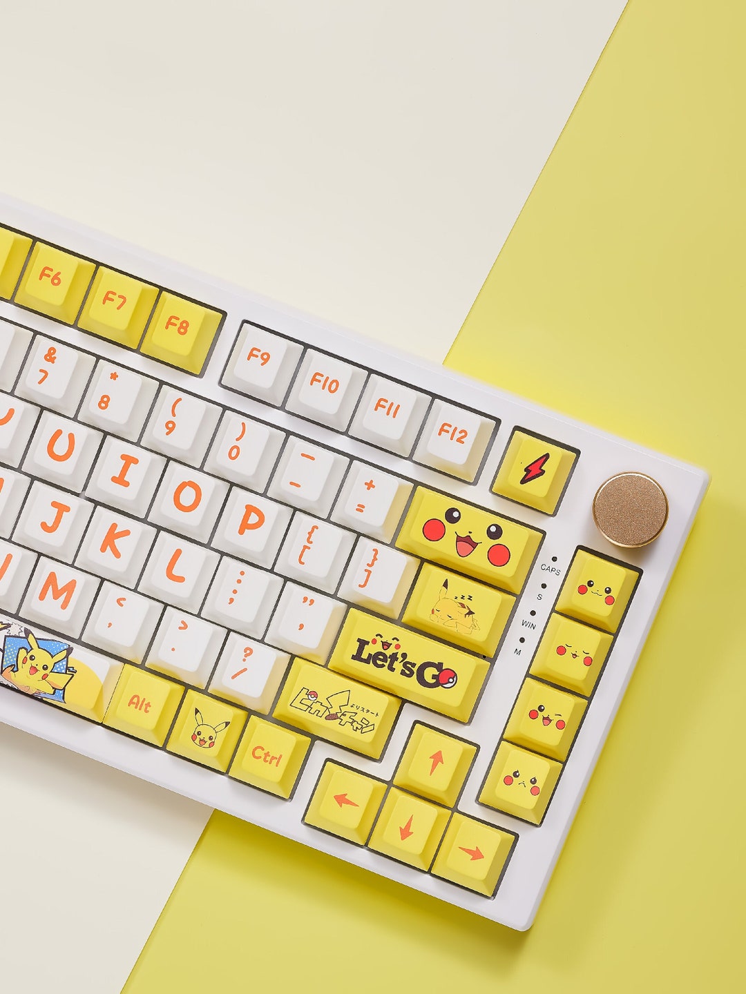 Kawaii Gaming Pokemon Pikachu Inspired Keycaps PBT 126 Set Cherry ...
