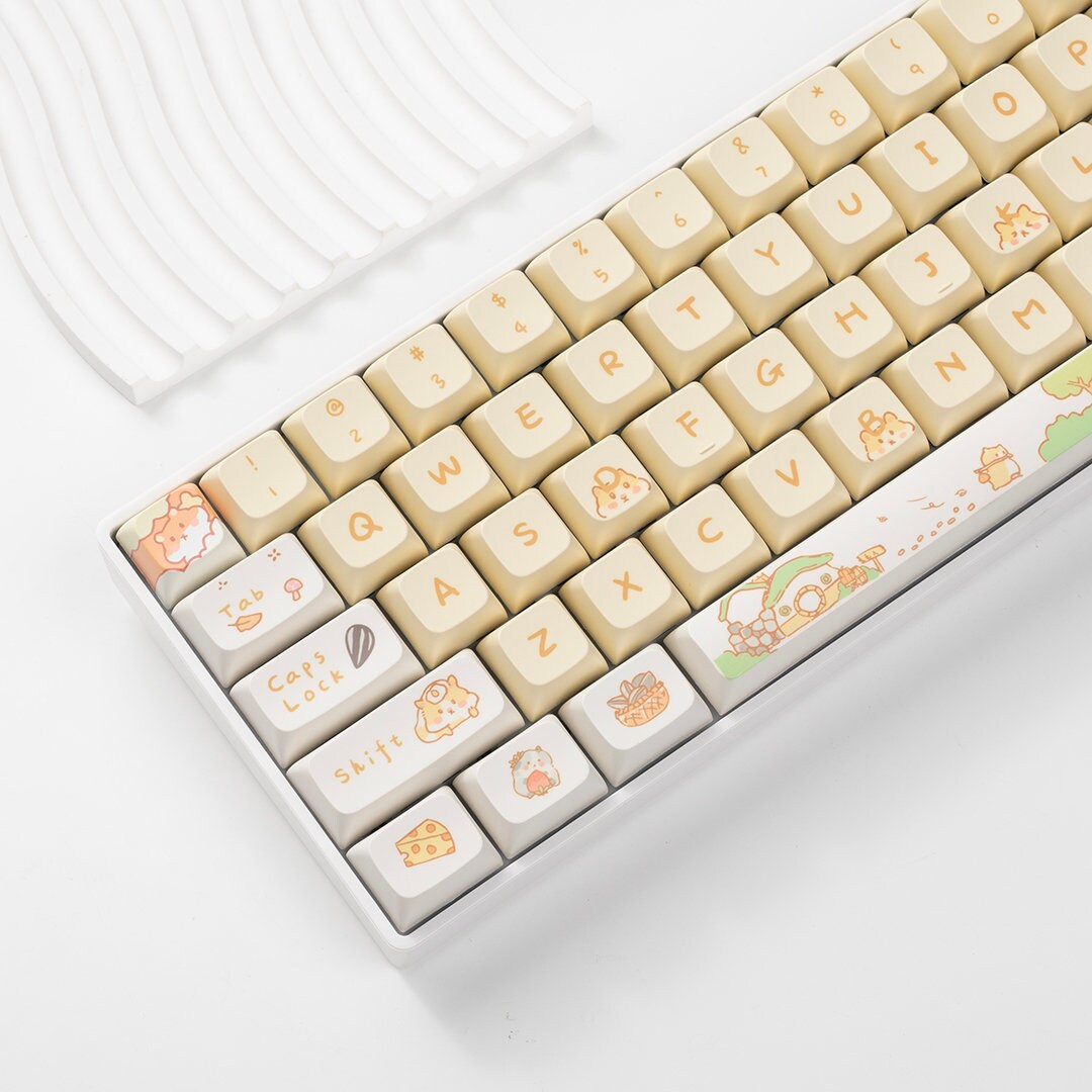 Kawaii Gaming Cutie Hamster Themed Keycaps PBT 138 Set XDA Profile for ...