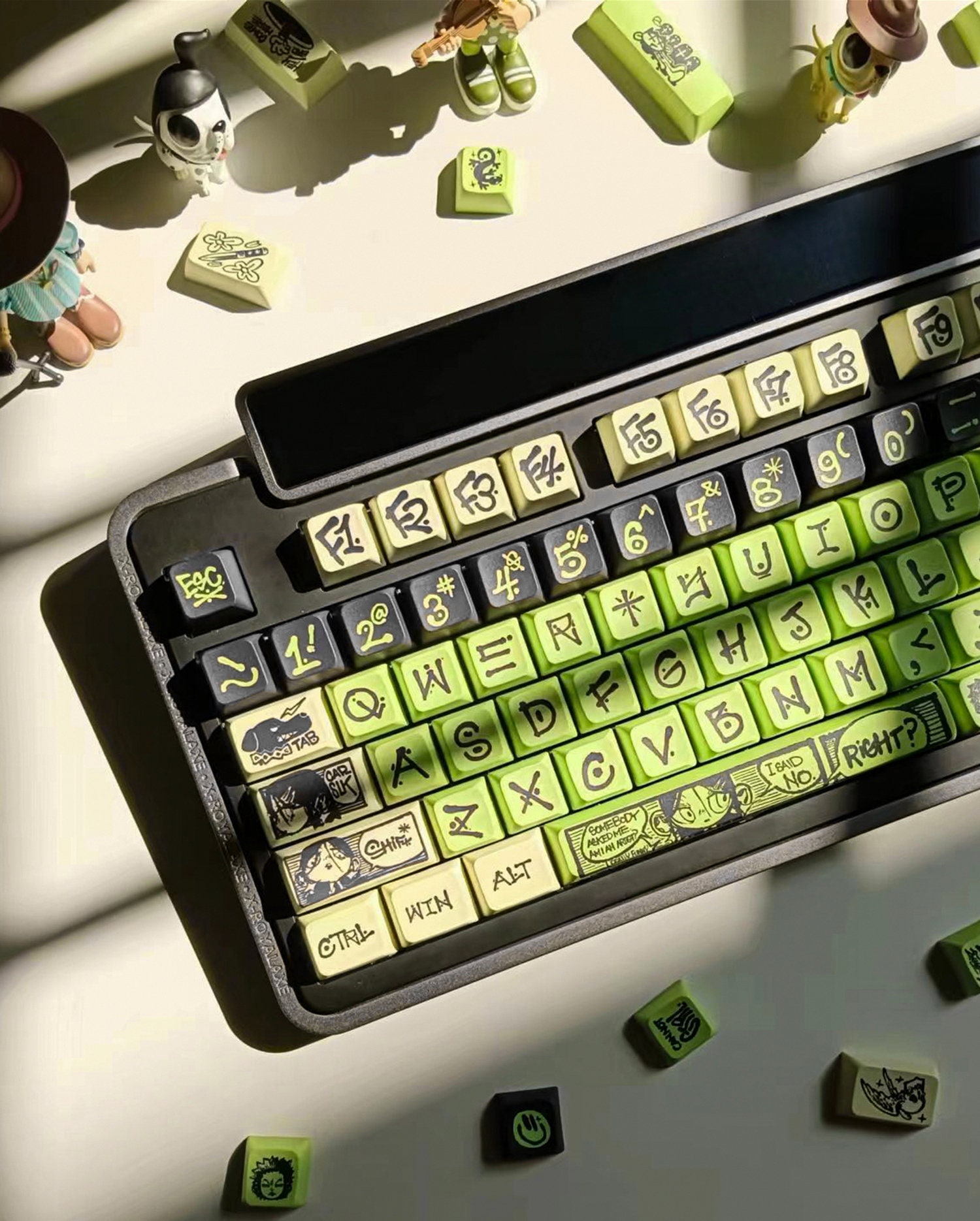 Kawaii Gaming NINEGO Inspired Comic Keycaps PBT 135 Set MDA Profile for ...