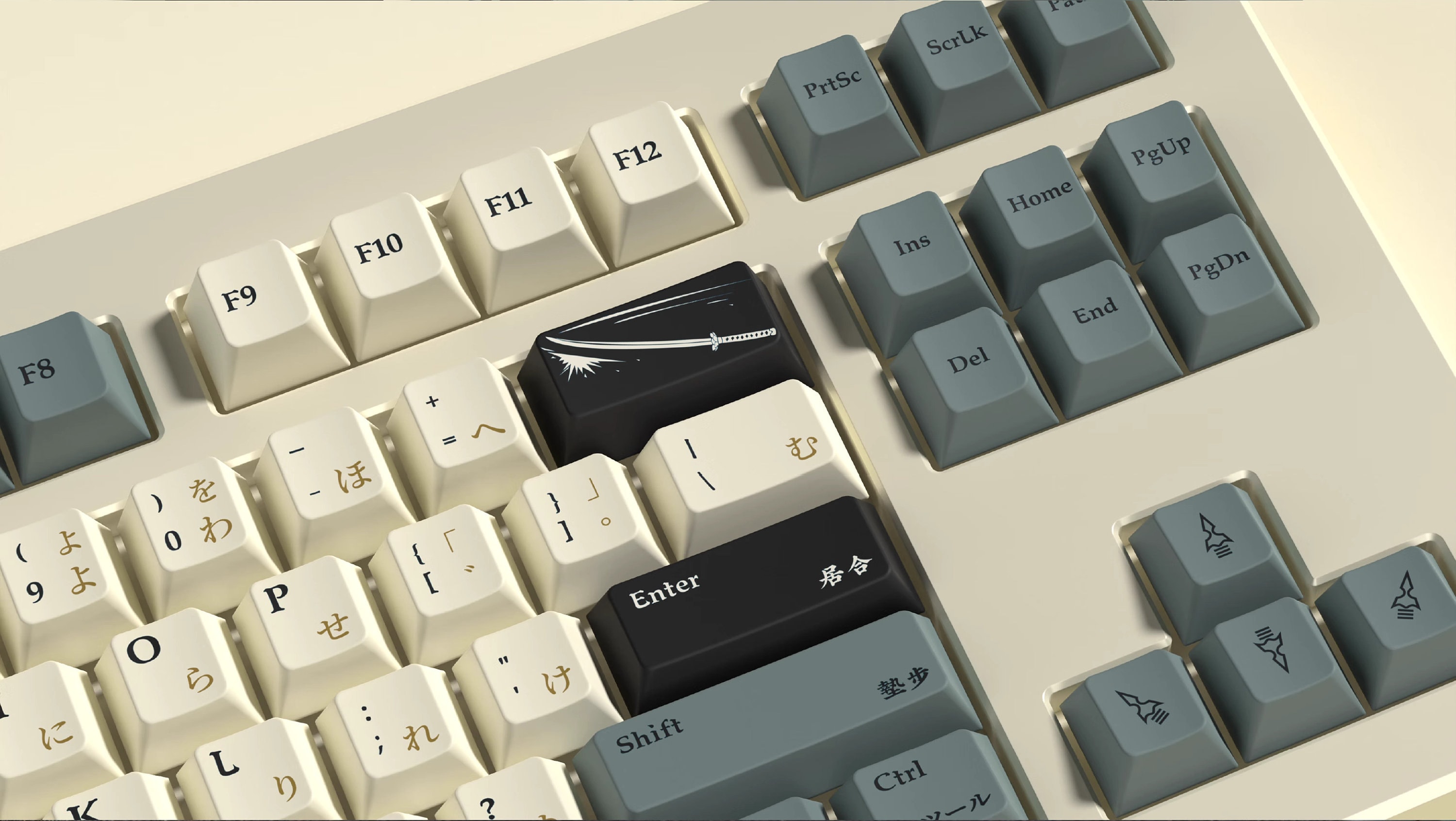 Kawaii Gaming Samurai Themed Keycaps PBT 151 Set Cherry Profile for ...