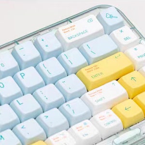 Kawaii Gaming Light Blue and Yellow Keycaps PBT 136 Set XDA Profile for ...