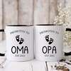 Oma Mug, Pregnancy Announcement Mug, Gift for Mom, Oma and Opa Mug, Baby Announcement Gift for ...