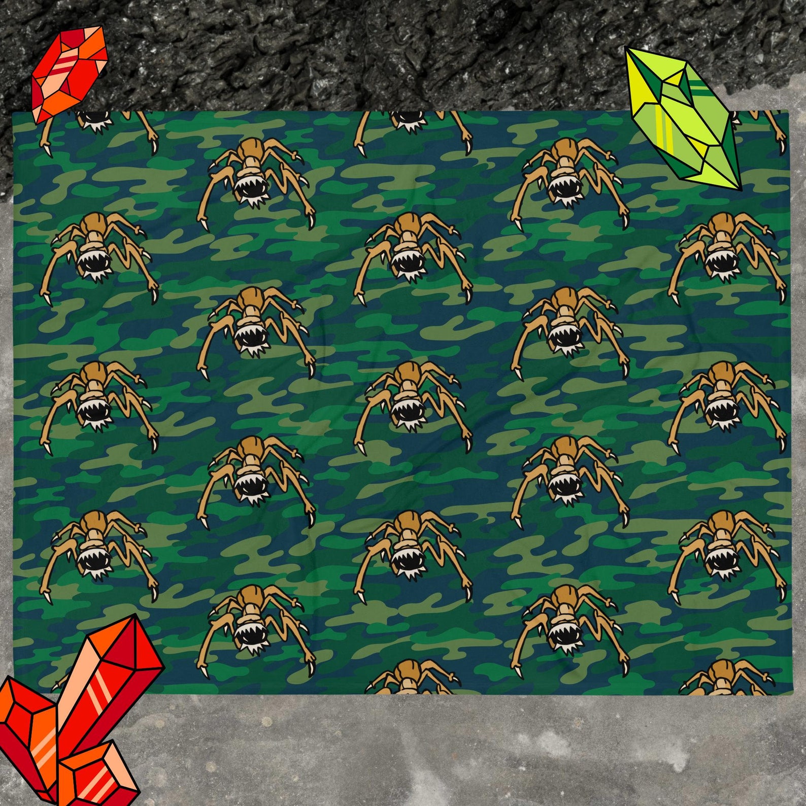 Fan Art Deep Rock Galactic Glyphid Swarmageddon Throw Blanket - Etsy
