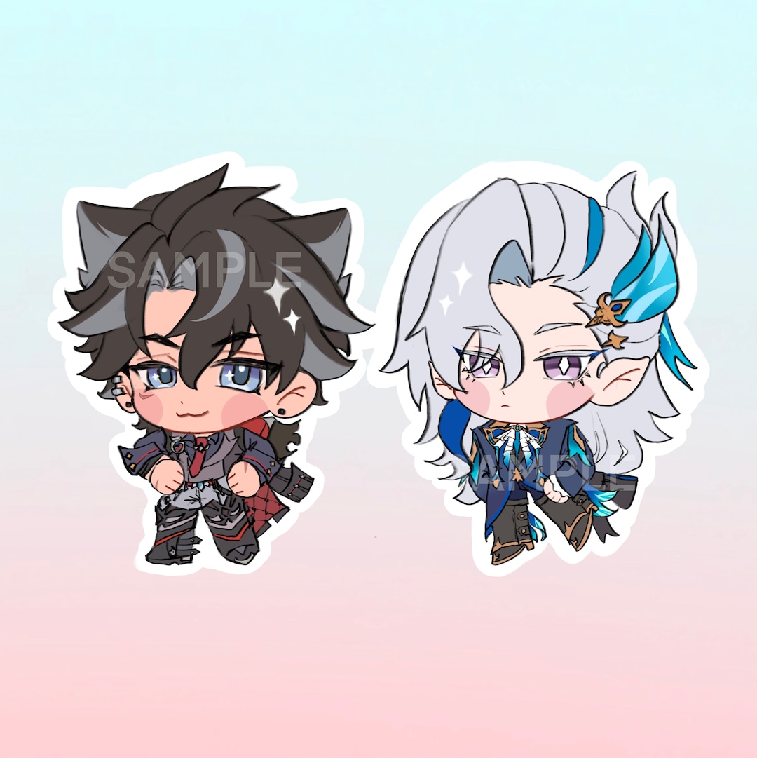 Neuvillette Wriothesley Genshin Impact Vinyl Sticker - Etsy