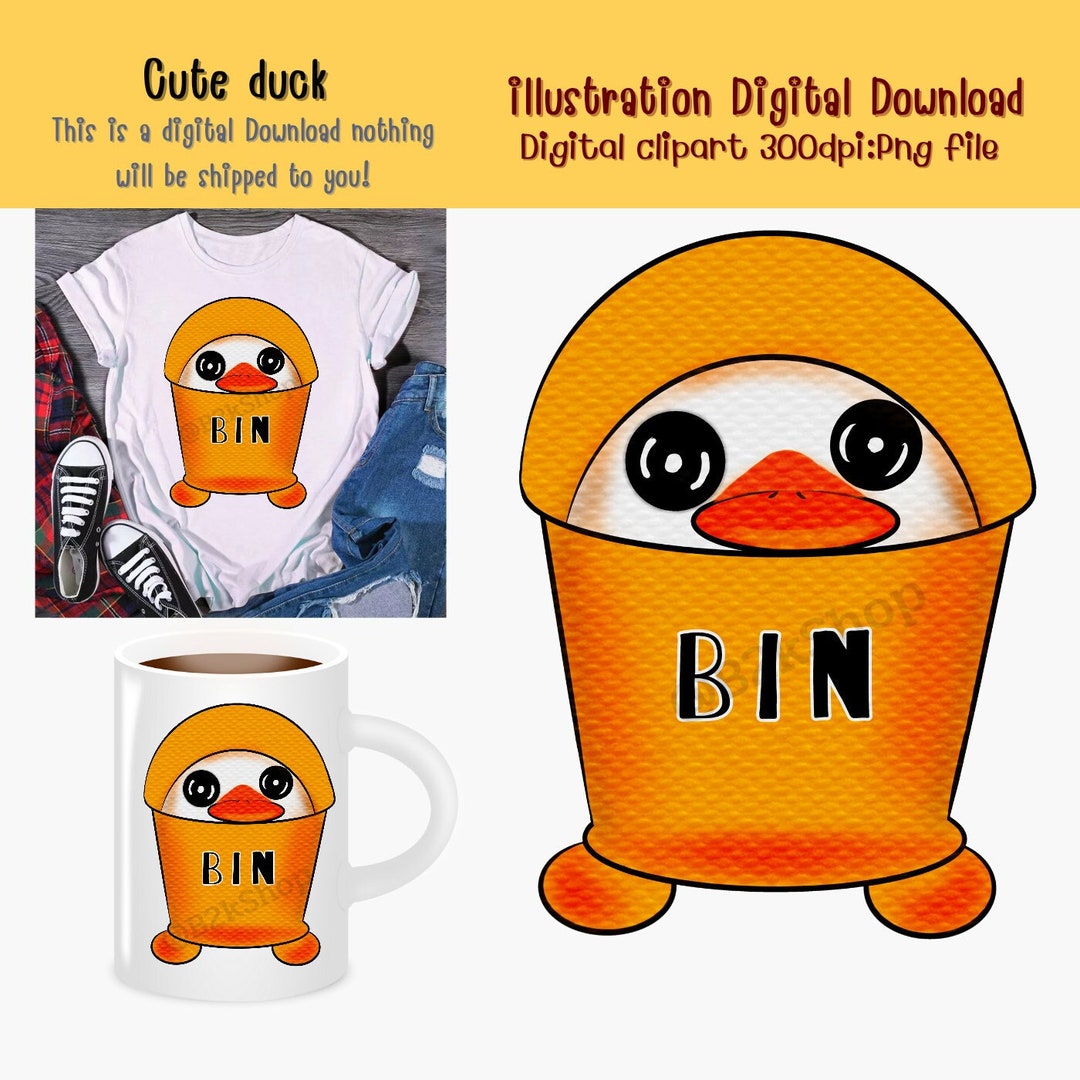Cute Duck Digital Clipart Png File - Etsy