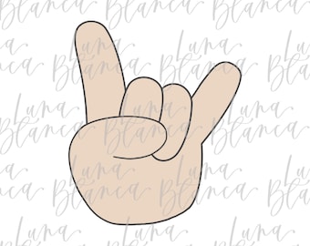 Sign Language I Love You, Polymer Clay Cutter, Love Cutter, Rock Hand ...
