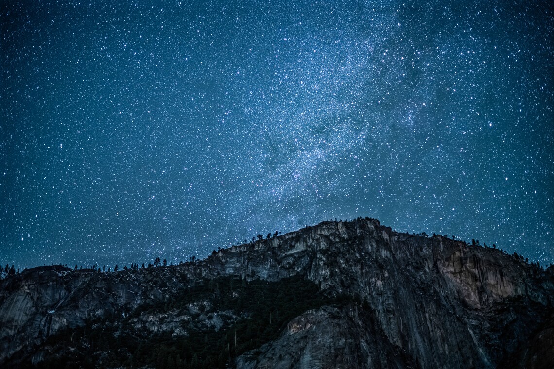 Large Print Astrophotography Yosemite National Park Night Sky - Etsy