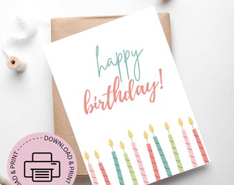 Printable Birthday Card | Happy Birthday Card | Digital Card ...