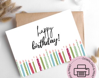 Printable Birthday Card Digital Birthday Cards Printable Happy Birthday ...