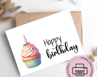 Printable Birthday Card Digital Birthday Cards Printable Happy Birthday ...