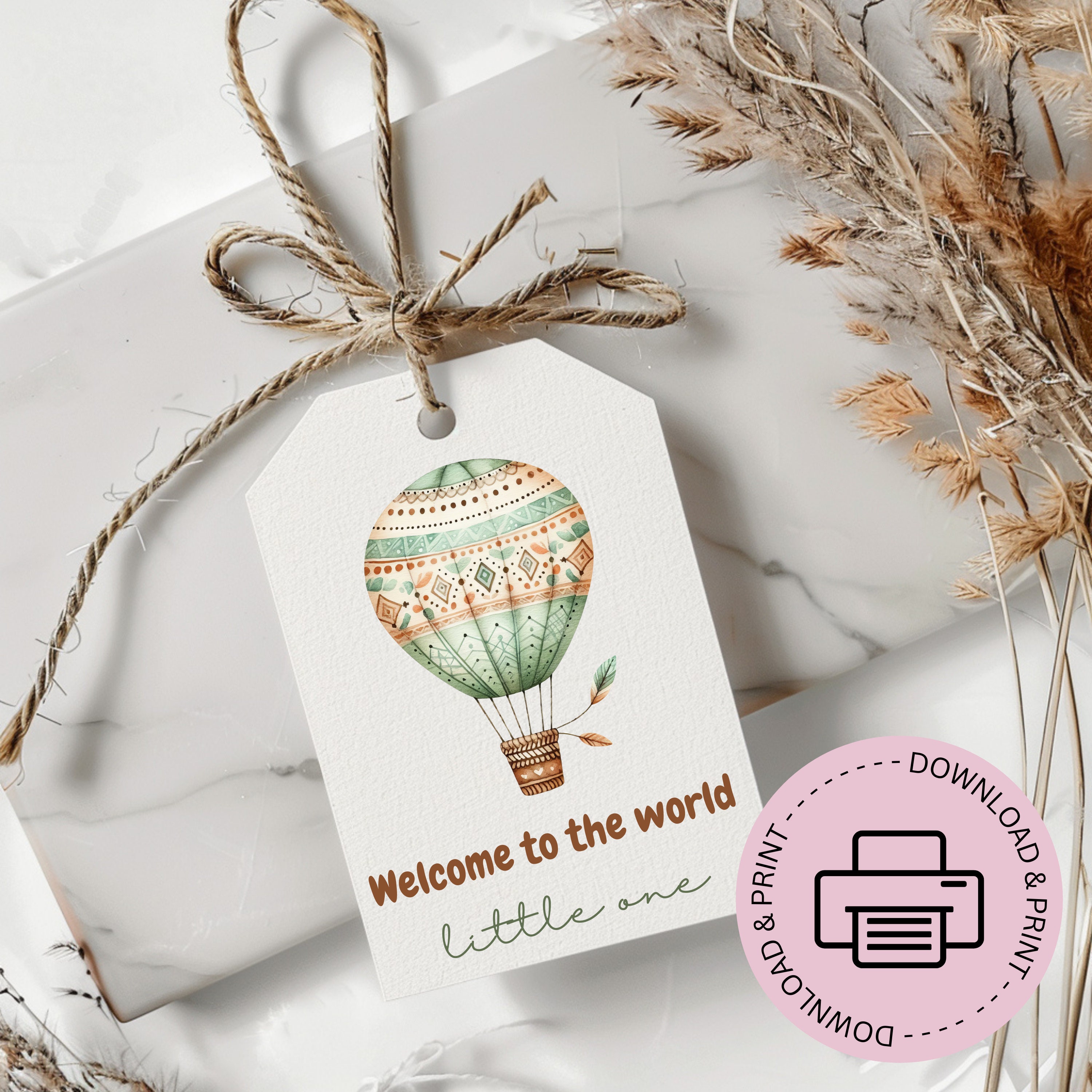 Printable Baby Shower Tags Printable Favor Tag Template Instant ...