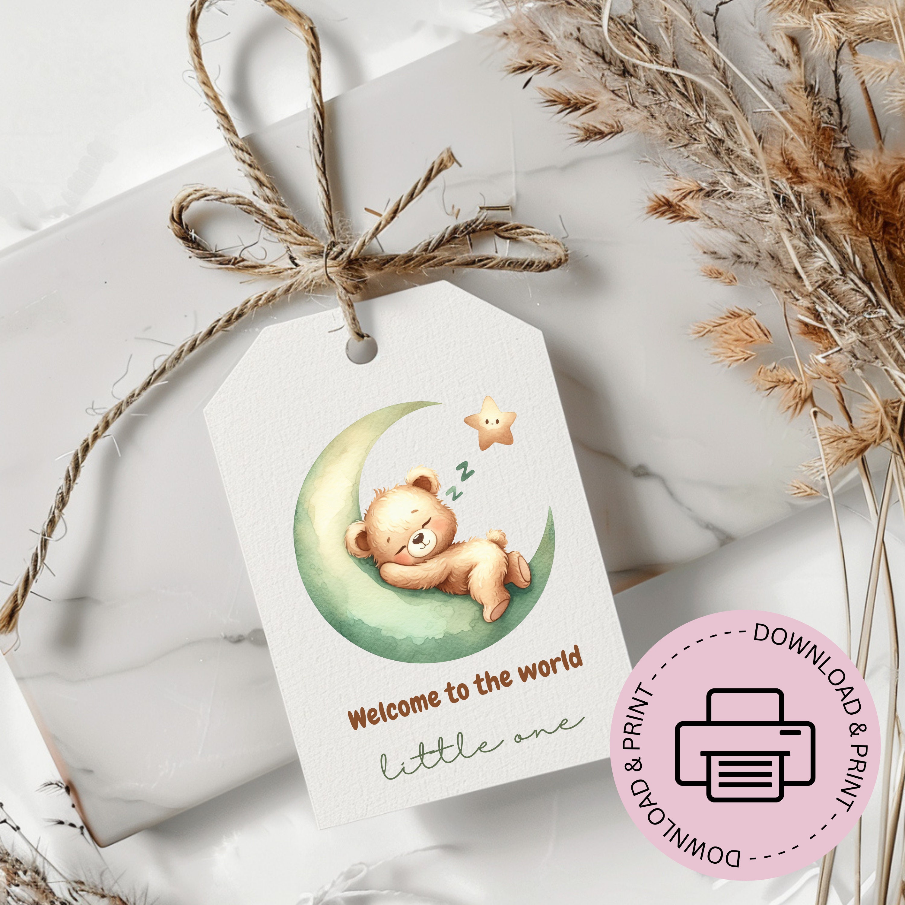 Printable Baby Shower Tags Printable Favor Tag Template Instant ...