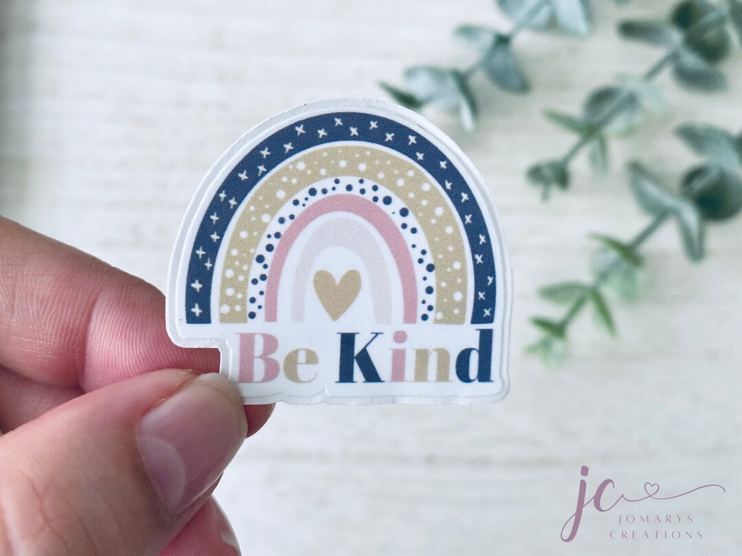 Be Kind Sticker Rainbow Sticker Waterproof Sticker Laptop Stickers ...