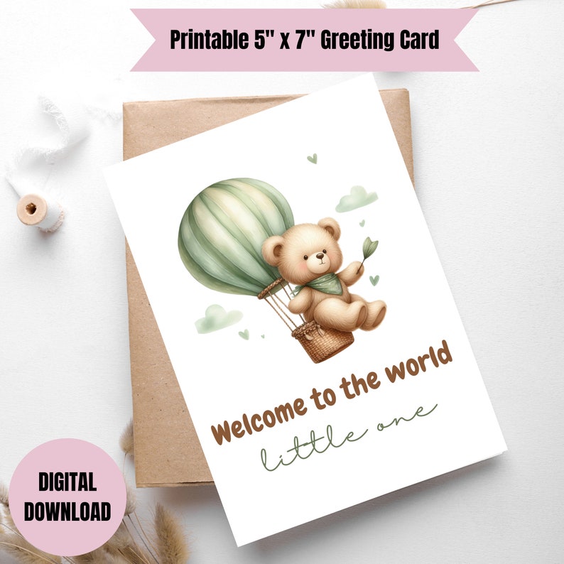 Printable Welcome to the World Little One Card Printable Baby Shower ...