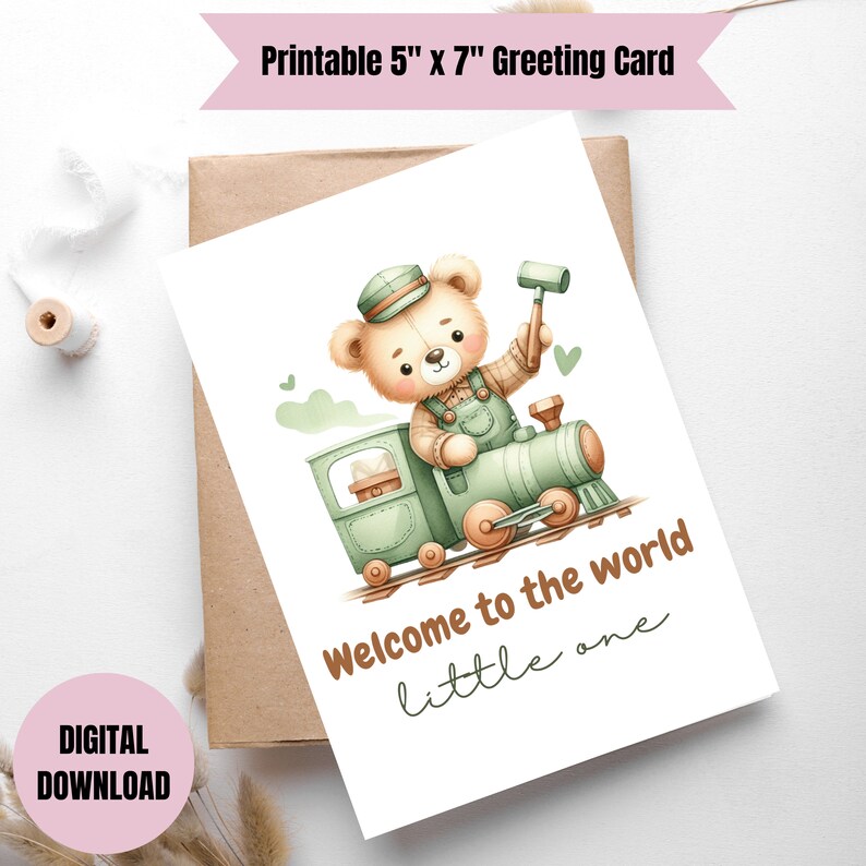 Printable Welcome to the World Little One Card Printable Baby Shower ...