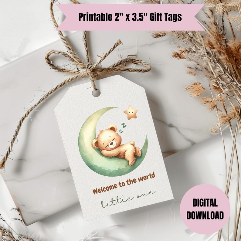 Printable Baby Shower Tags Printable Favor Tag Template Instant ...