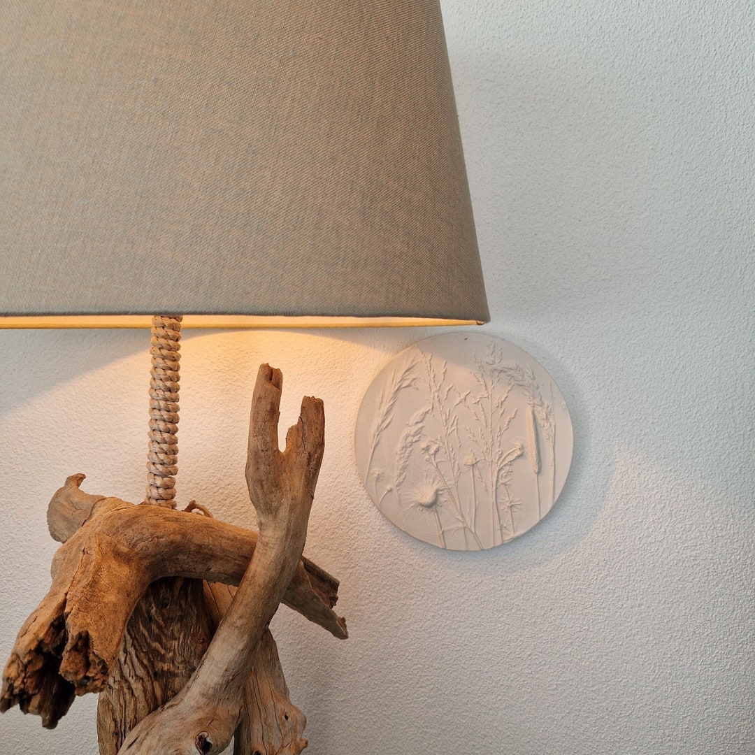 Round Frame in Plaster With Floral Reliefs - Etsy