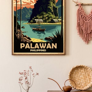 Retro Print Palawan Beach | Midcentury Poster Philippines | Digital ...