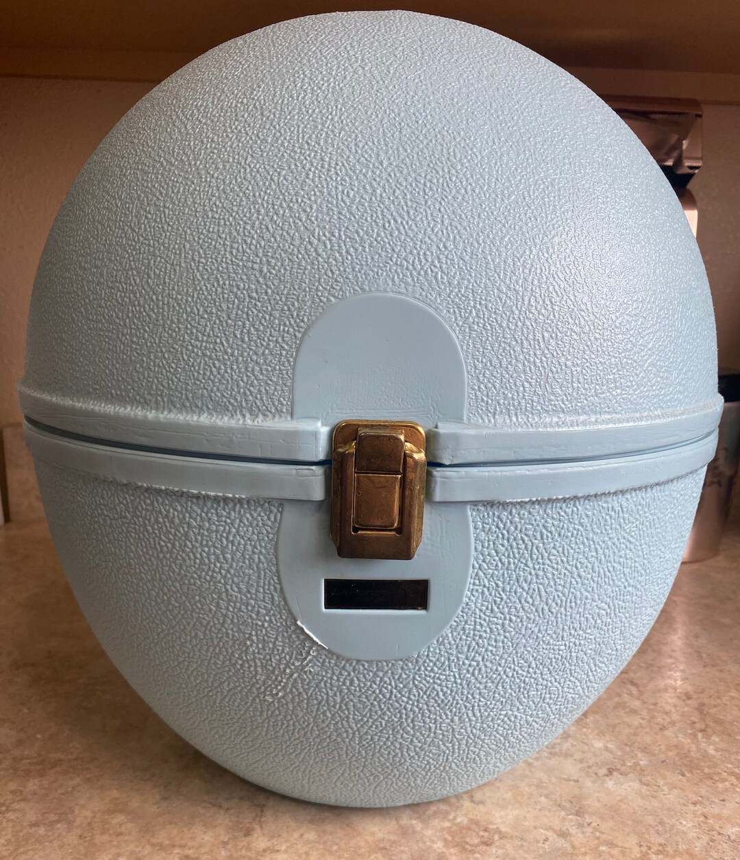 Vintage Blue Mod Laronde by Jet Set Hard Shell Wig Case Travel Suitcase ...