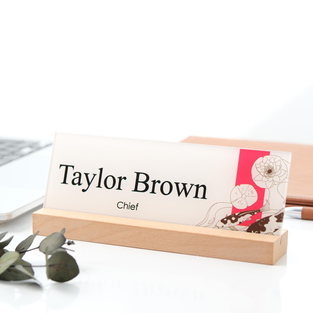 Personalized Desk Name Plate Plaque, Customized Office Sign, Name Plate ...