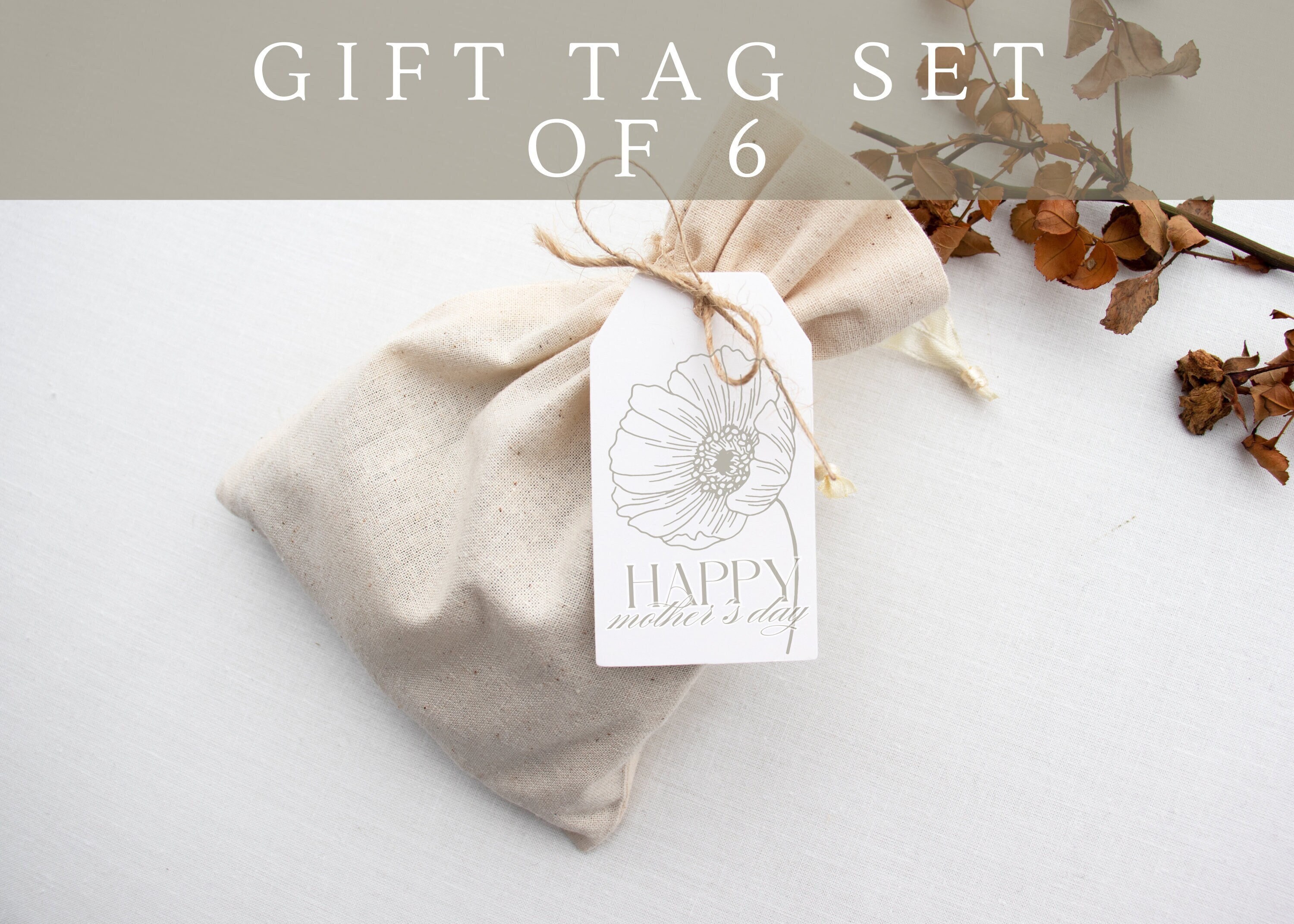 Mothers Day Gift Tags, Printable Mothers Day Floral Favor Tags, Flower ...