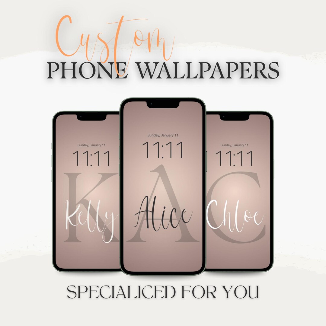 Phone Wallpaper | Custom Phone Background | Personalized | Beige ...